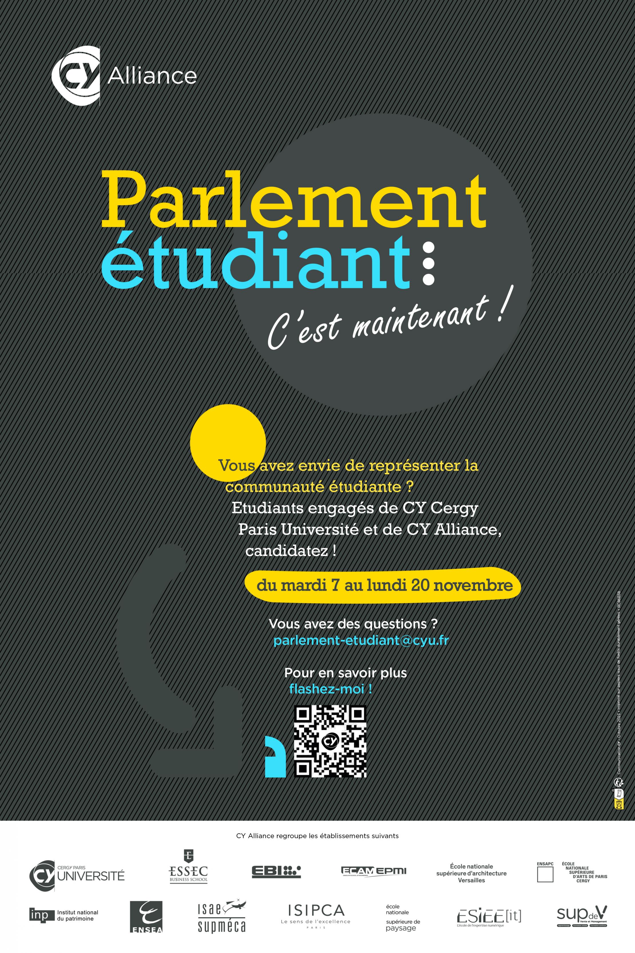 Candidatez au Parlement étudiant de CY Alliance | ÉNSA Versailles