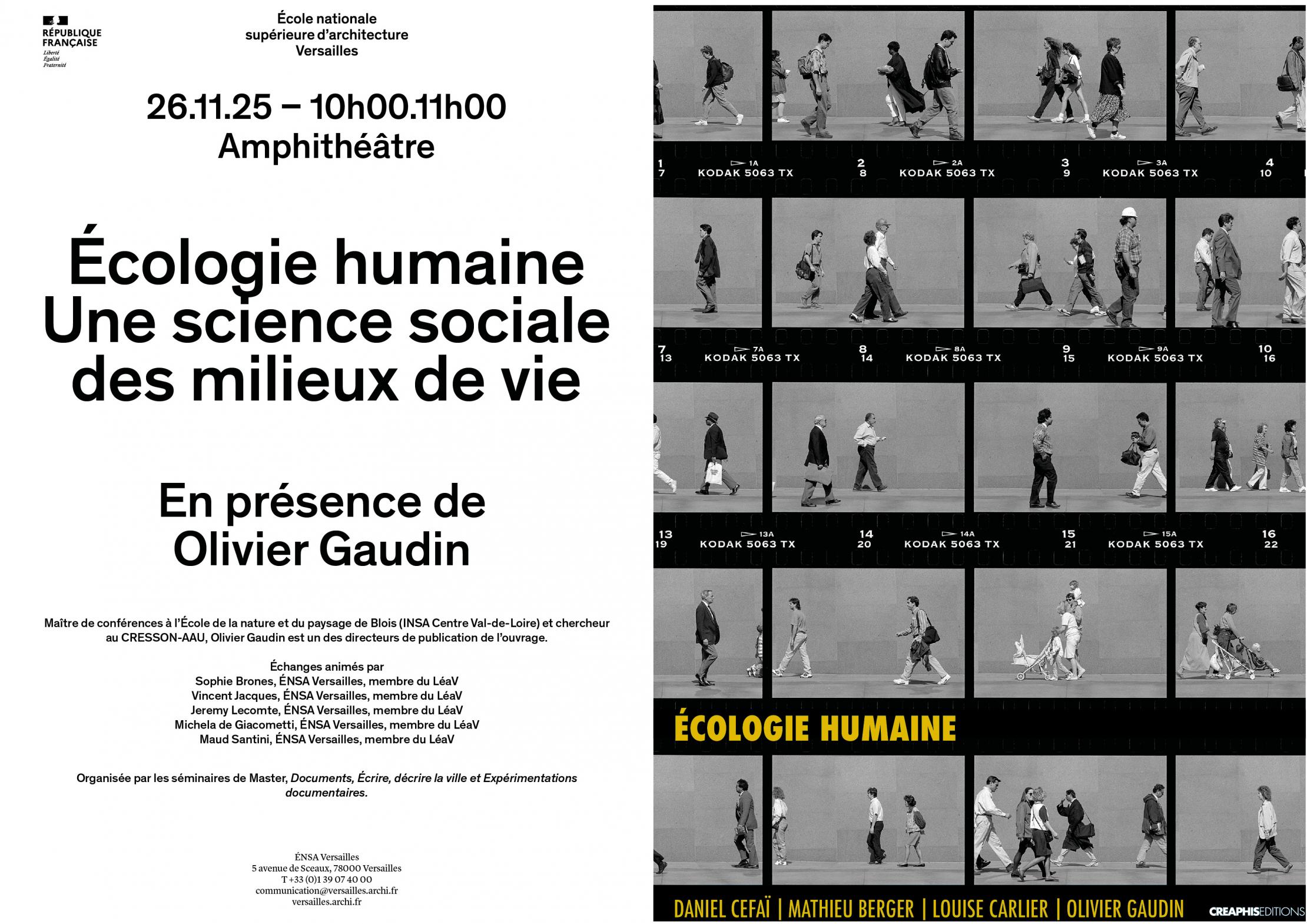 Écologie humaine-Une science sociale des milieux de vie | ÉNSA Versailles
